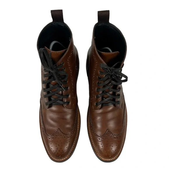 Thursday Boot Co Mens Brown Leather Everyday Wingtip Boots Size 8.5 ...